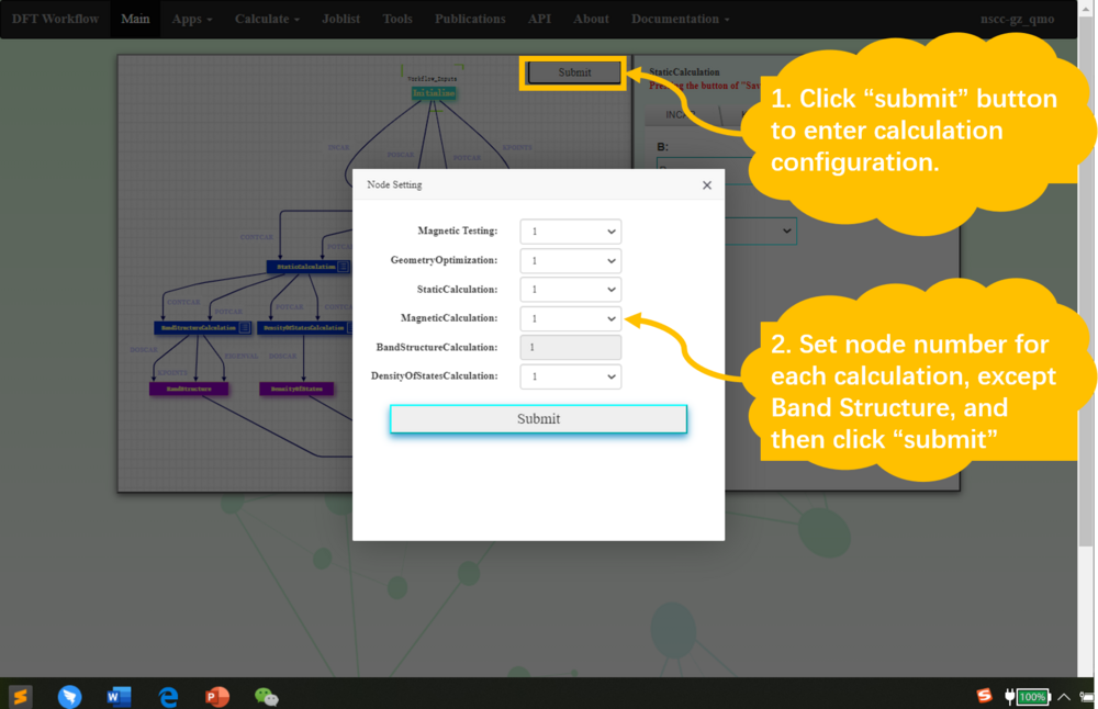 Workflow Online Calculation - wiki